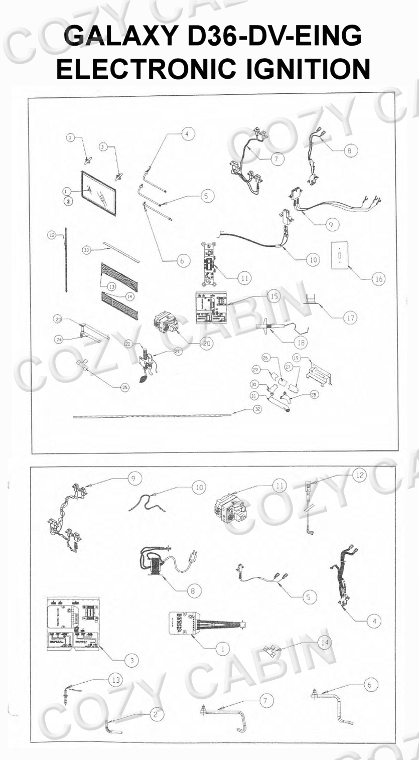 Macro Galaxy Electronic Ignition Natural Gas Fireplace (D36-DV-EING ...