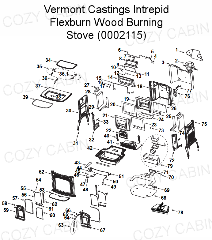 Intrepid Flexburn Wood Burning Stove (0002115) (2115) Cozy Cabin Stove ...