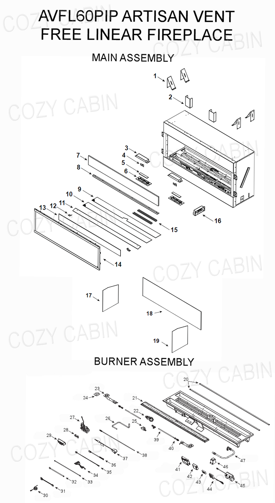 Monessen Artisan Vent Free Linear LP Gas Fireplace with Intellifire ...