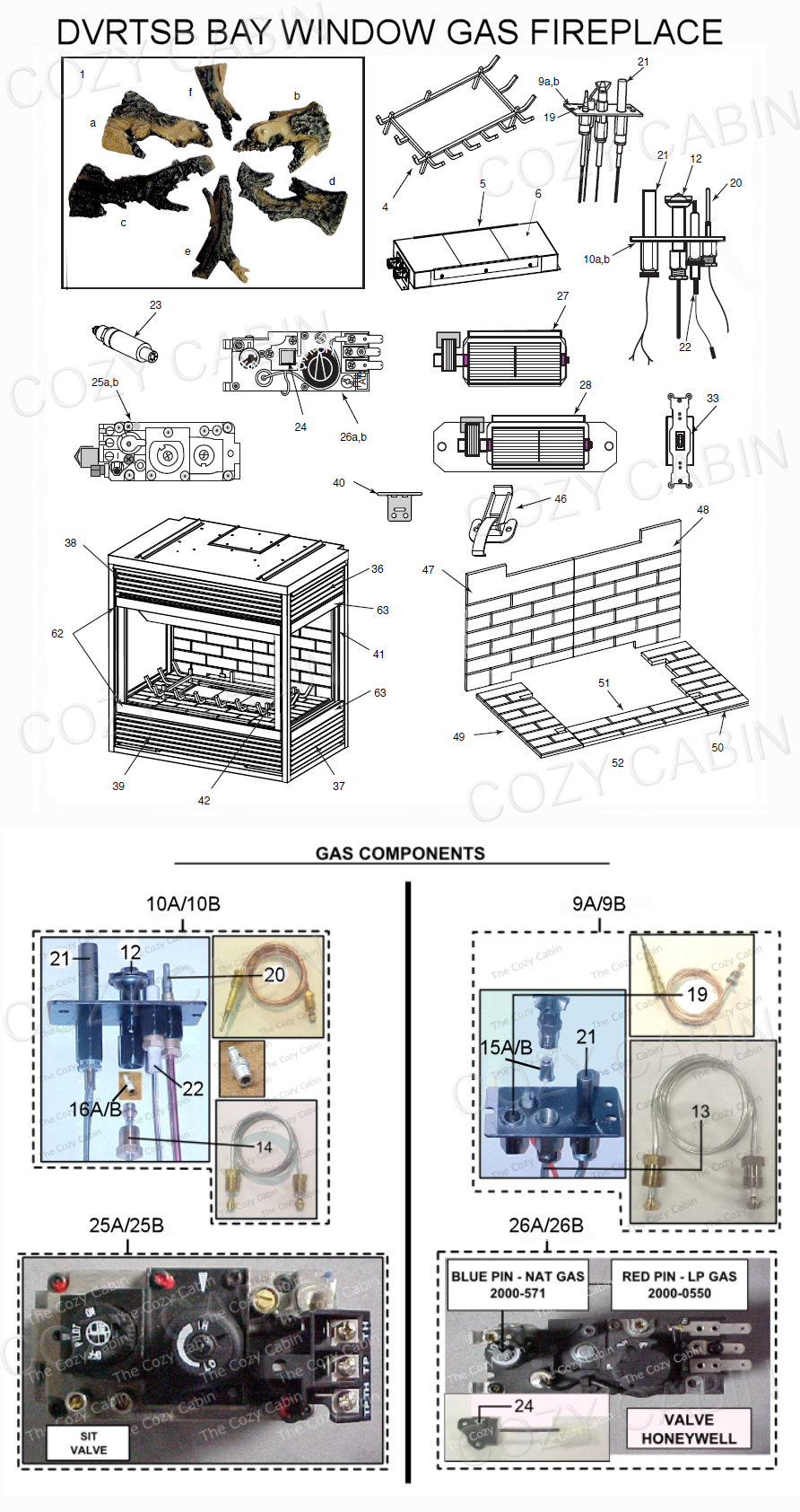 Majestic Bay Window Rear/Top Convertible Direct Vent Gas Fireplace ...