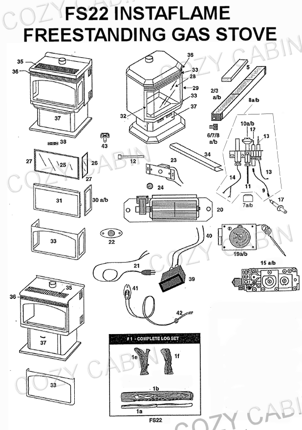 Majestic Insta-Flame Direct Vent Freestanding Fireplace (FS22) (FS22 ...