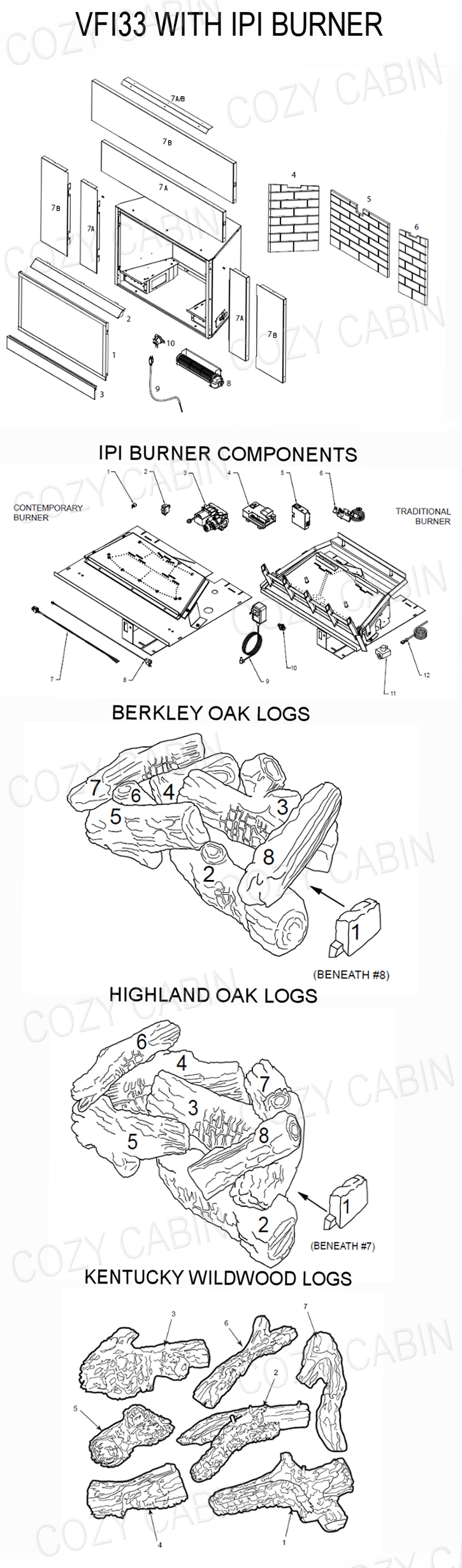 Monessen Solstice Traditional Vent Free LP Gas Fireplace with IPI ...