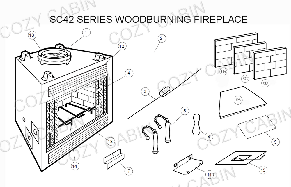 Majestic SC42 Series Woodburing Fireplace (SC42) (SC42) Cozy Cabin ...