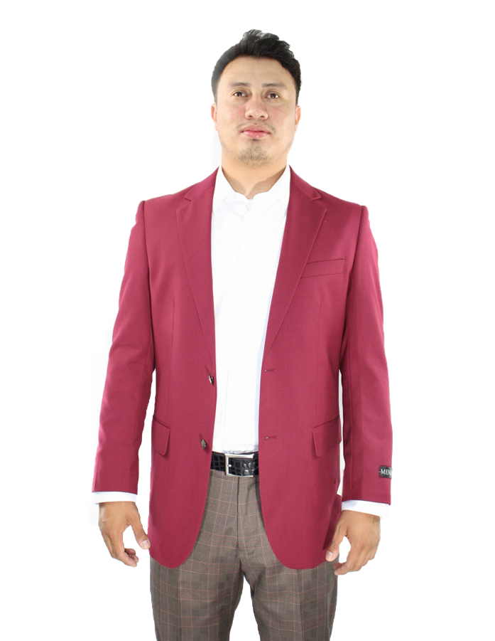 Solid Blazer Burgundy (SolidBlazerBUR) Menz Fashion