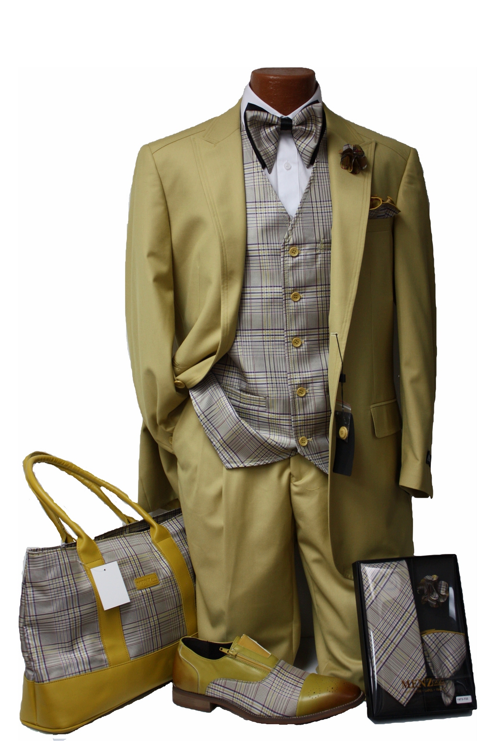 Classic 19-83 Suit -Mustard (CL19-83Mustard) Menz Fashion