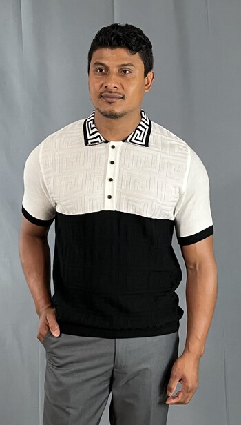 Greek SS Shirt-Wht/Blk (GreekSSShirt) Menz Fashion