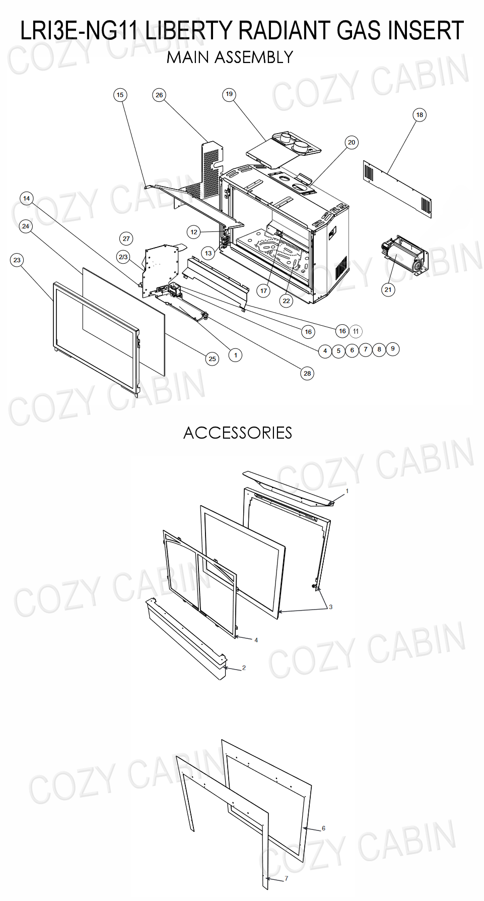 Liberty Radiant Natural Gas Insert (LRI3E-NG11) (LRI3E-NG11) Cozy Cabin ...