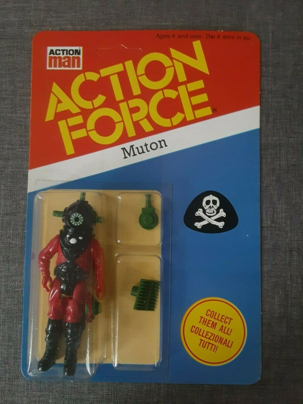Hasbro Palitoy 3.75" 1:18 Scale GI Joe Action Man Action Force Muton ...
