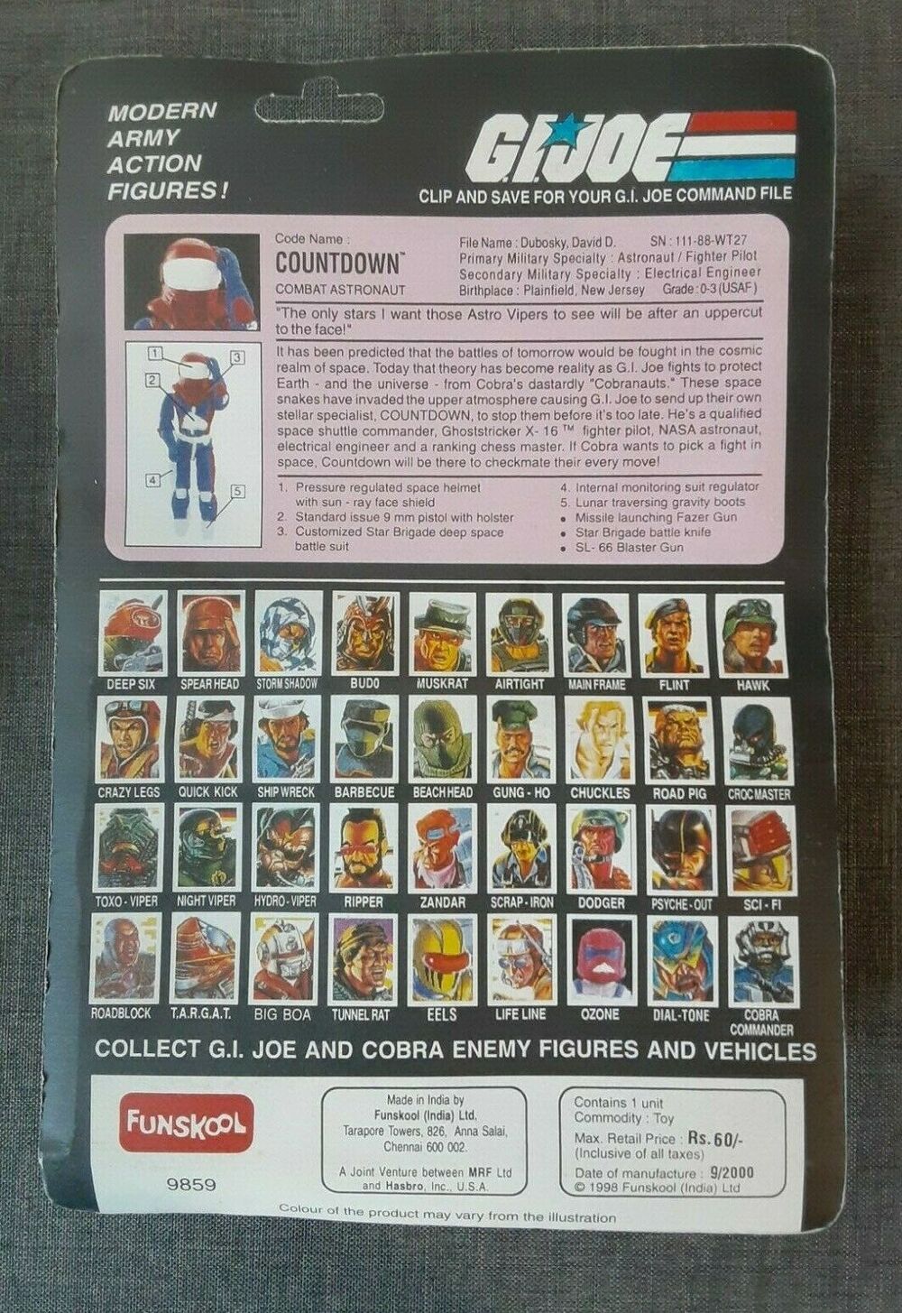 2000 Hasbro Funskool GI Joe International Heroes Countdown Combat ...